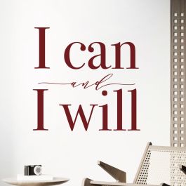Wall Designer | I can and I will - Motivational Quote Decal Wall Sticker