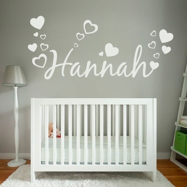 Wall Designer | Personalised Name Wall Sticker with Hearts