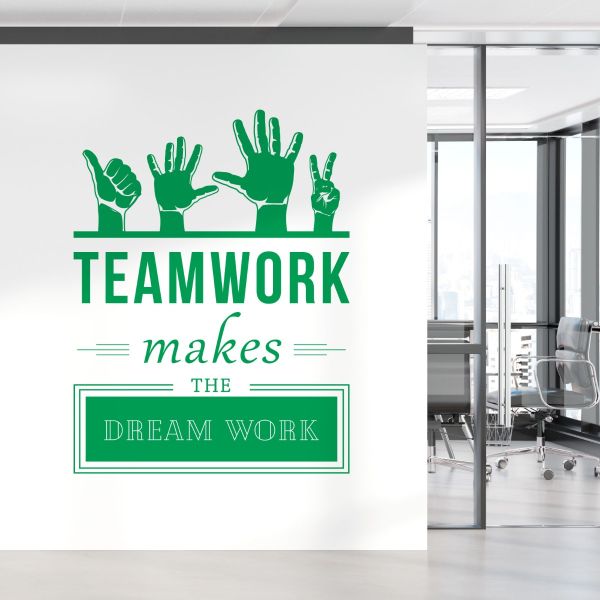 Wall Designer | Teamwork Makes The Dreamwork - Company Office ...