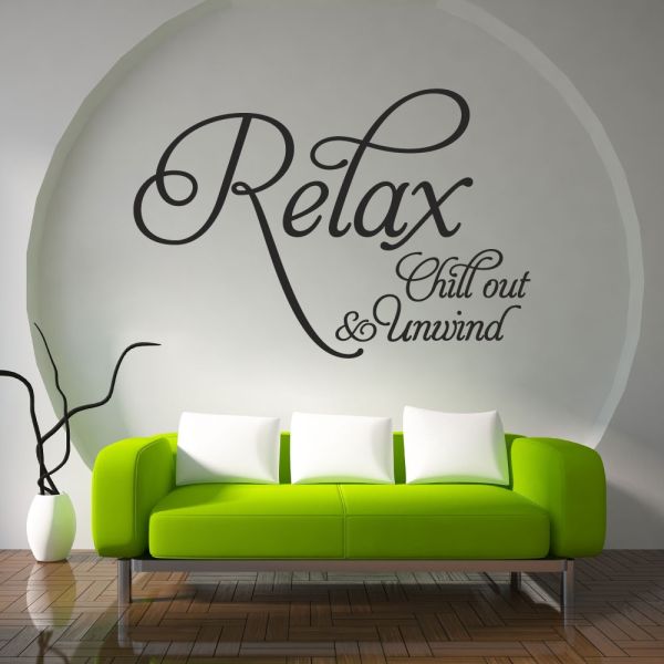 Wall Designer | Relax, Chill Out, Unwind - Bathroom, Spa Wall Quote ...