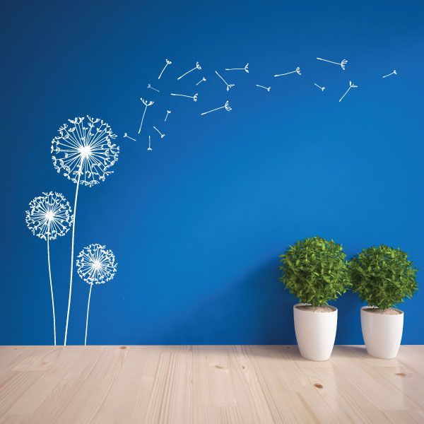 Wall Designer | Dandelions Blowing Away in the Wind - Decal Wall Sticker