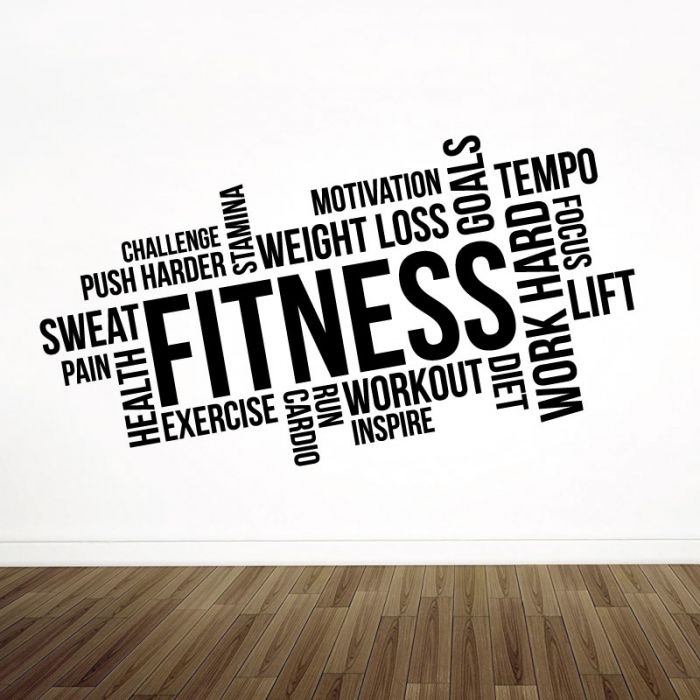 Wall Designer | Gym Wall Art Sticker - Fitness, Exercise, Workout ...