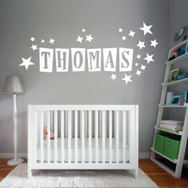 Wall Designer | Personalised Name Wall Sticker with Stars