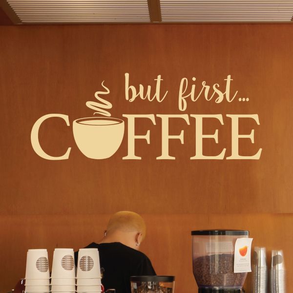 Coffee Decals Walls Wall4Stickers Cups Stickers Wall Art Kitchen Vinyl