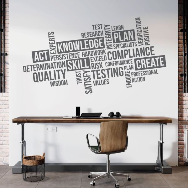 Corporate Wall Art Sticker Plan Knowledge Skill Act Create. Company Office Conference Room