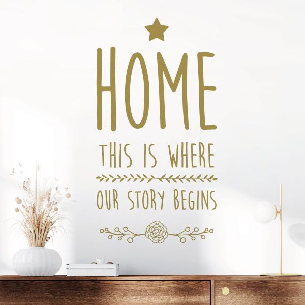 Our Story Begins Quotes Bible Quotes Hanging Wall Sign Life Positive