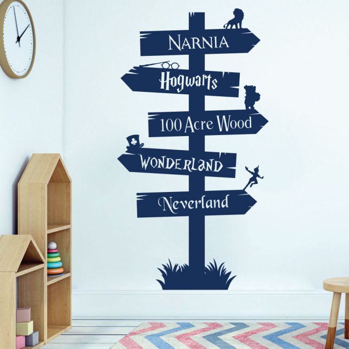 Wall Designer | Storybook Signpost Children Wall Sticker - Narnia ...