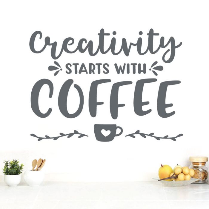 Wall Designer | Creativity Starts with Coffee - Kitchen Restaurant Cafe ...